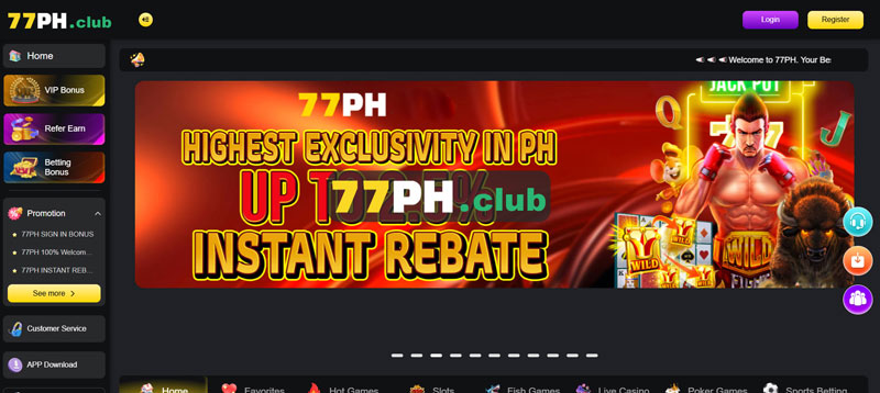 77ph — Claim Your Free 777! Register Now! - 77ph Casino